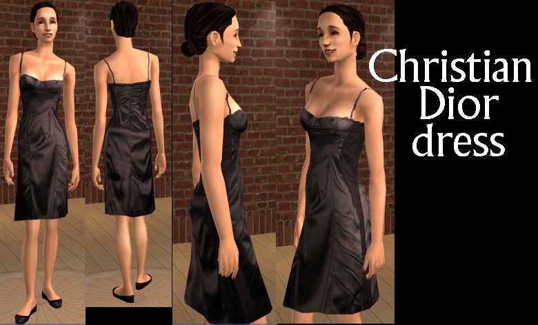 Mod The Sims - Christian Dior satin corset dress