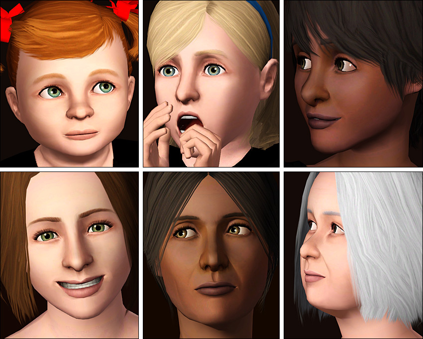 Mod The Sims - Ultra-Plain Faces : Default + Non-Default