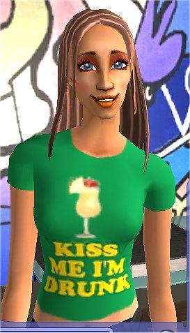 Mod The Sims - Kiss Me I'm Drunk t-shirts for adult females and males :o)