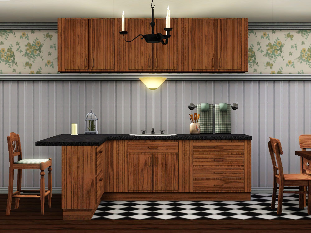 Mod The Sims - Simple Kitchen – Counters, Islands, Cabinets