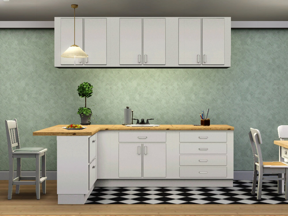 Mod The Sims - Simple Kitchen – Counters, Islands, Cabinets