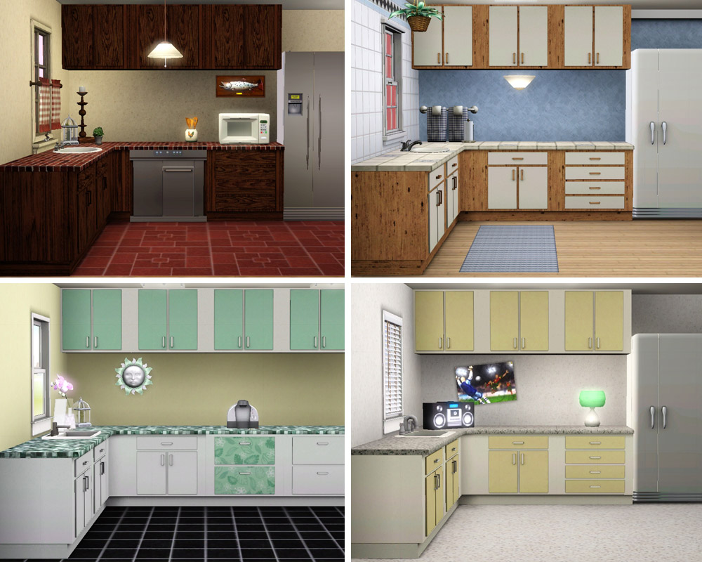 Mod The Sims - Simple Kitchen – Counters, Islands, Cabinets