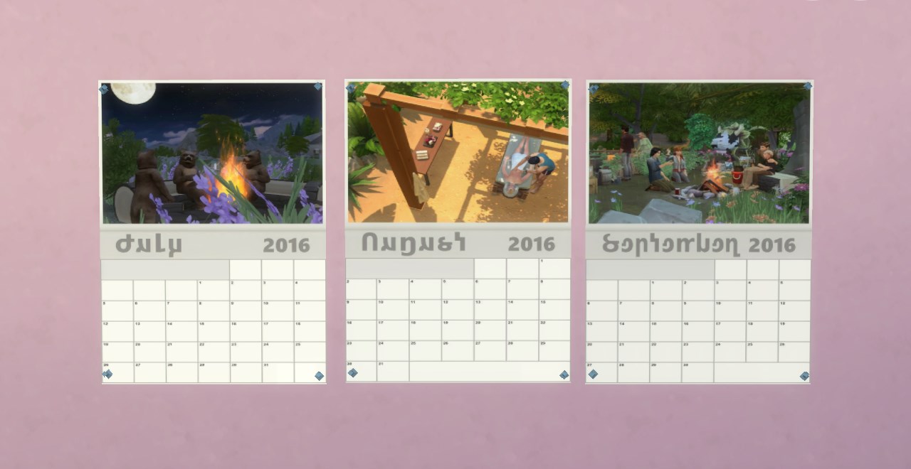 Mod The Sims - MTS Official 2016 Calendar