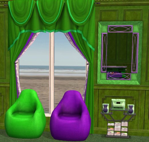 Mod The Sims - Green and Violet Rec Room