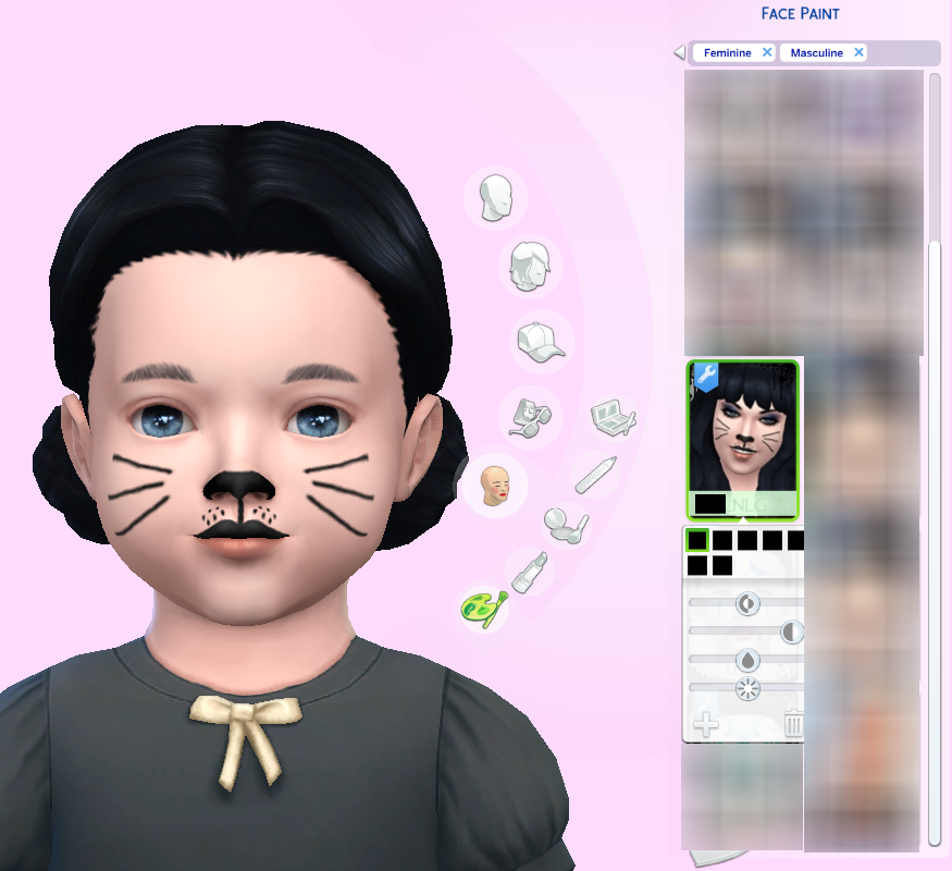 how to draw cat whiskers and nose on face