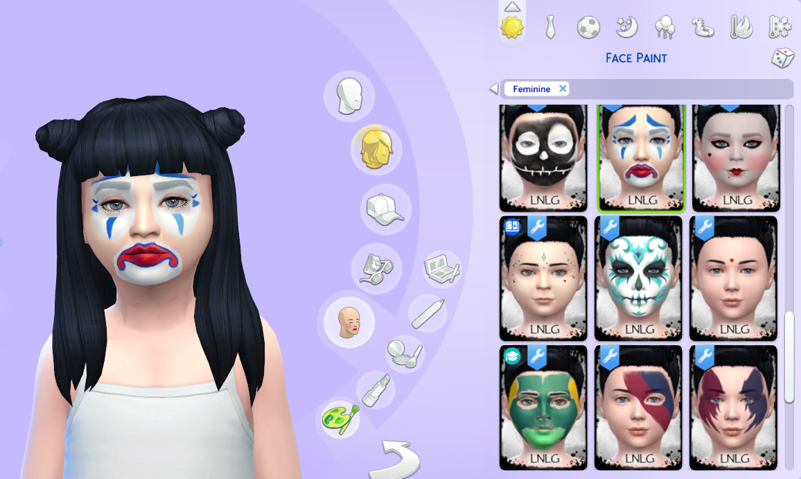 Mod The Sims - Face Paint Conversions and Unlocks All Ages (Ea Edition)