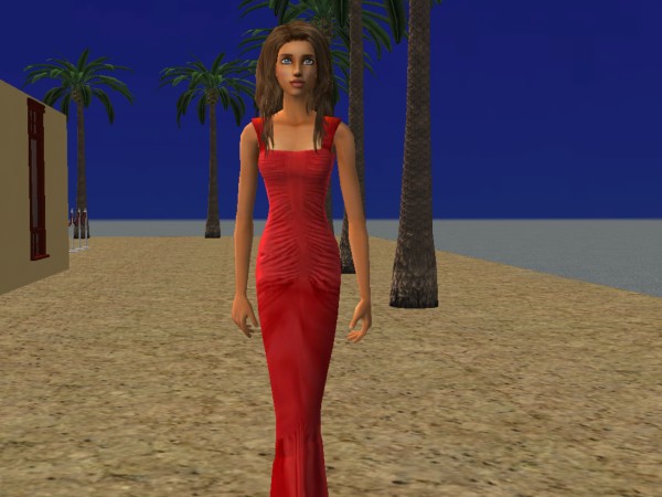 Mod The Sims - red formal dress-inspired by a JessicaMcClintock design