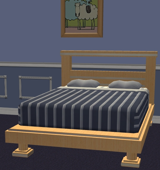 Mod The Sims - Platform Double Bed by CC Designs