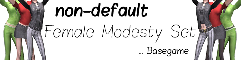 Mod The Sims - *non-default* Female Modesty Set (Base Game)