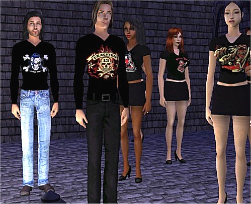 Mod The Sims - Two Cool Longline Mens Tops