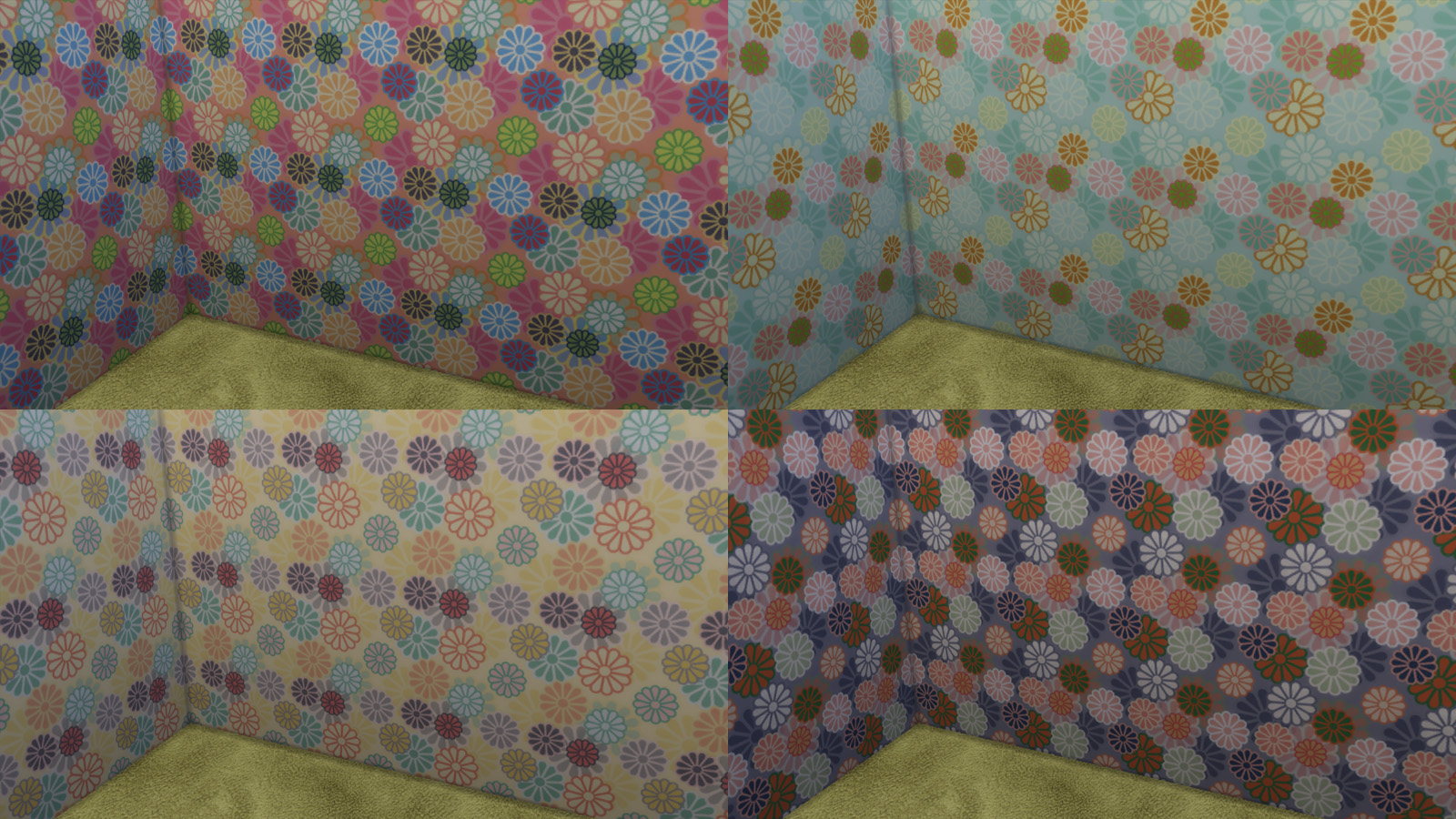 Mod The Sims - retro + colorful wallpapers value pack 2