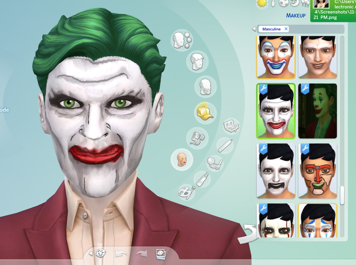 Mod The Sims - Joker Special Effects Make Up