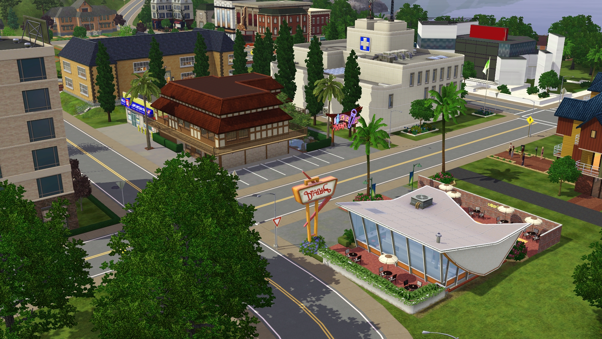 Mod The Sims - Sunset Valley updated for EPs. [No CC, EA Match lots]