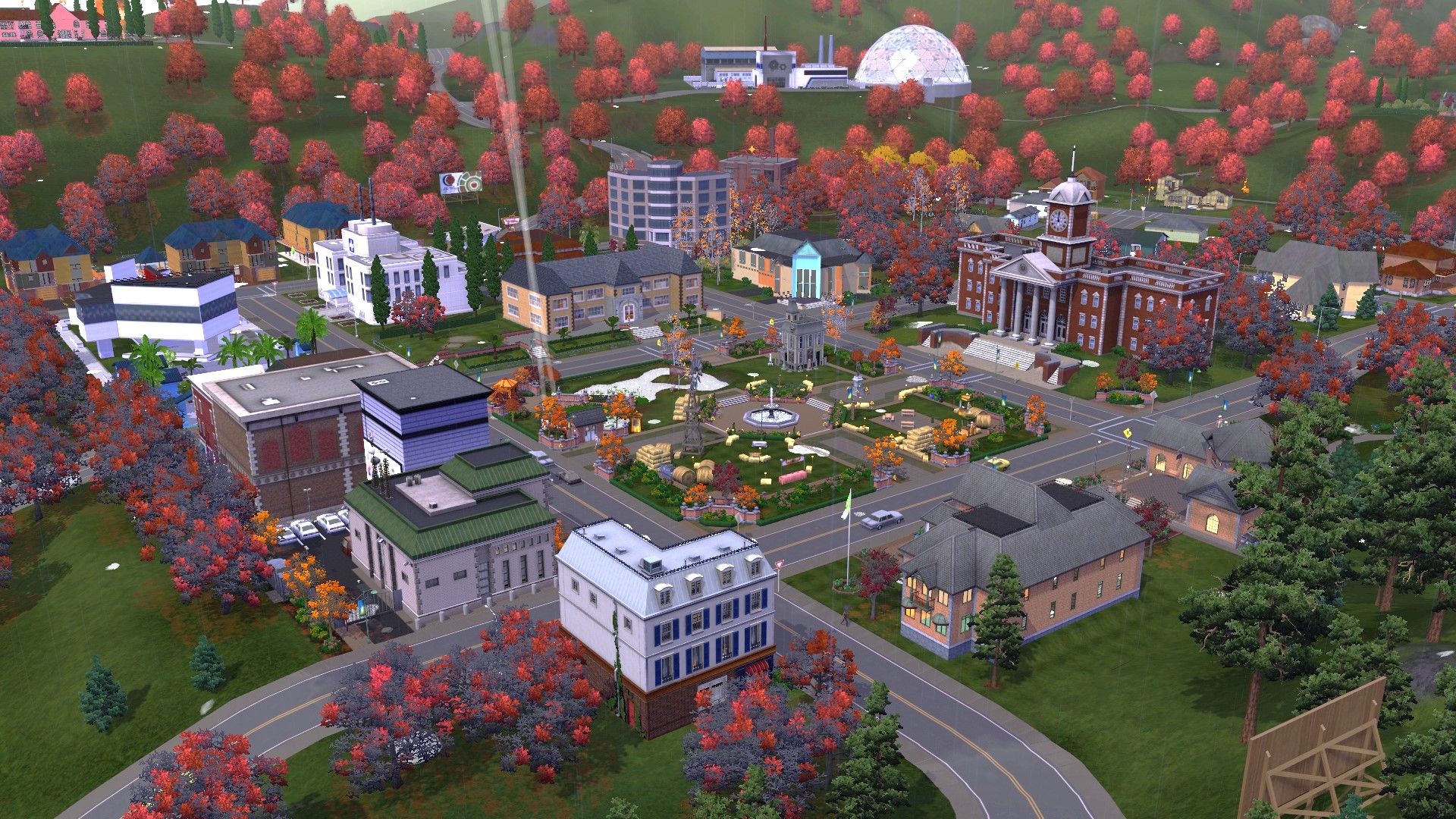 Mod The Sims - Sunset Valley updated for EPs. [No CC, EA Match lots]