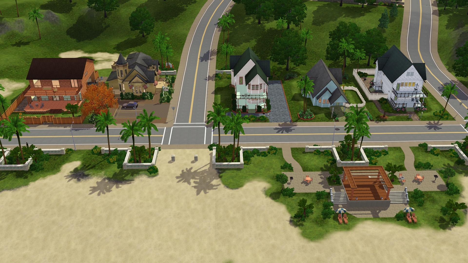 Mod The Sims - Sunset Valley updated for EPs. [No CC, EA Match lots]