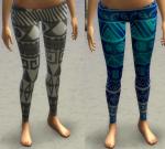 Mod The Sims - Aztec Leggings Set of 6