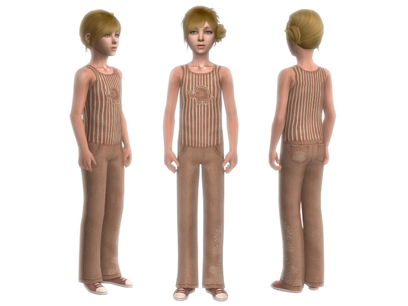 Mod The Sims - Outfit for sim girls in 5 colours