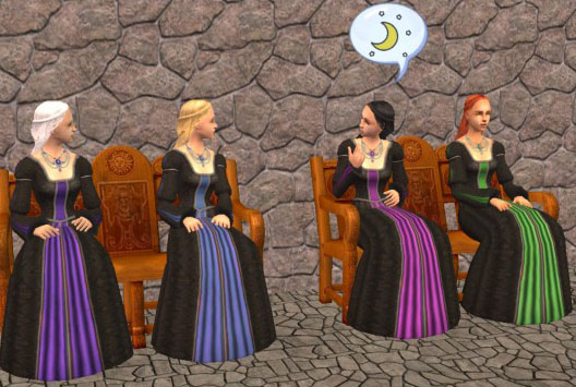 Mod The Sims - Maxis Medieval NL dress recolours