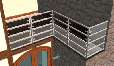 Mod The Sims - Black fence with glass