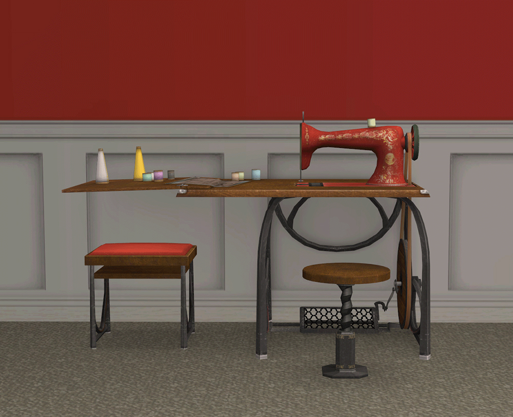 Mod The Sims - Sewing Machine Bench and Stool
