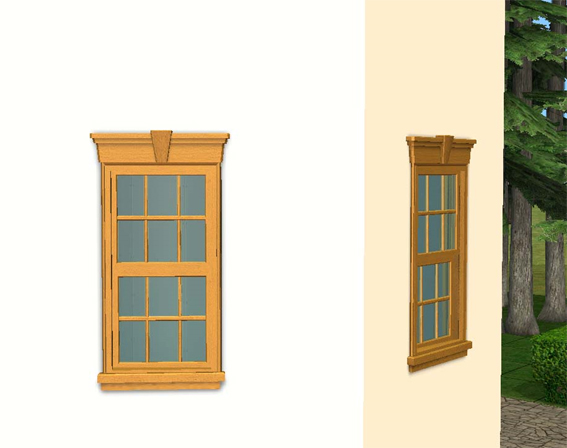 Mod The Sims - 2 Tile Colonial Style Window - Maxis Match