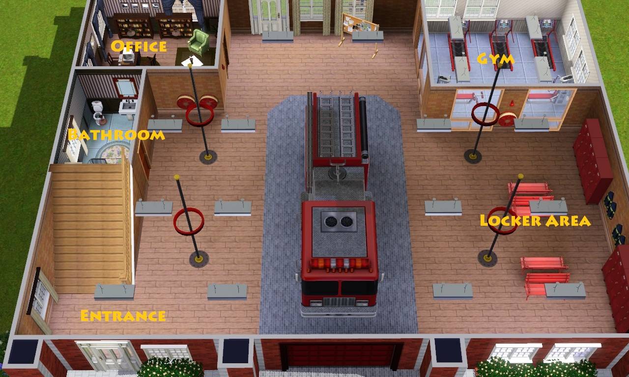 Mod The Sims - Big, Old, Fire Station