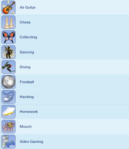 Mod The Sims - Hidden Skills Unhidden, now with icons!! Plus a few ...