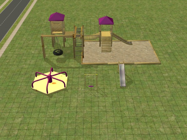 Mod The Sims - Playground set (3 new meshes + recolours)