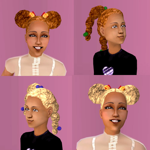 Mod The Sims - Animated Plaits for Kids, now with 2 extra colors