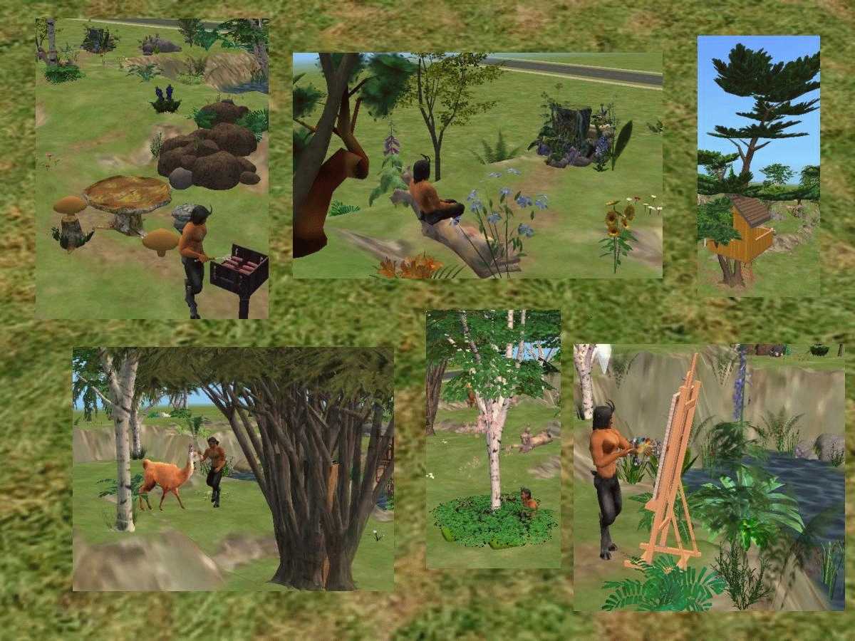 Mod The Sims - Forest Fun!! Community lot with swimable pond and tree house