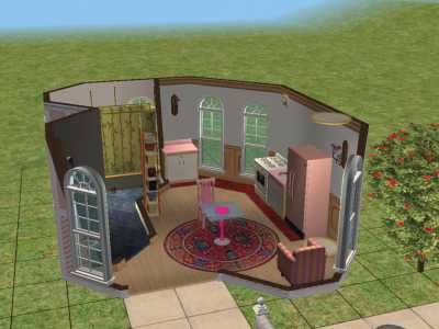 Mod The Sims - Pretty in pink house for you female sim.