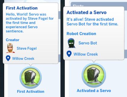 Mod The Sims - Servo Activation Milestones