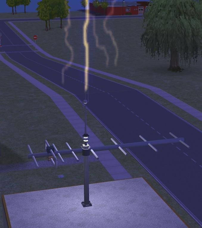 Mod The Sims - *Universal* Rooftop Antenna in Three Sizes, with Slots