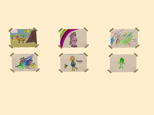 Mod The Sims - More children drawings for your walls