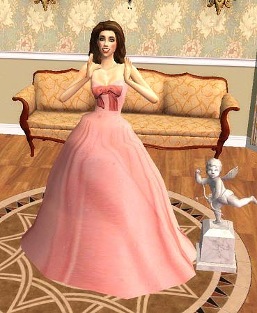 Mod The Sims - Pink gown with bow