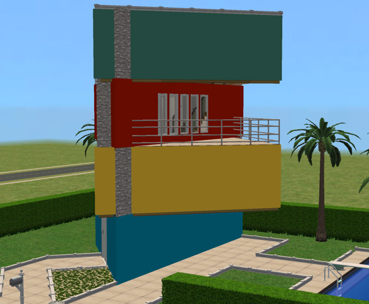 Mod The Sims - Crazy and colourful - Triangle house