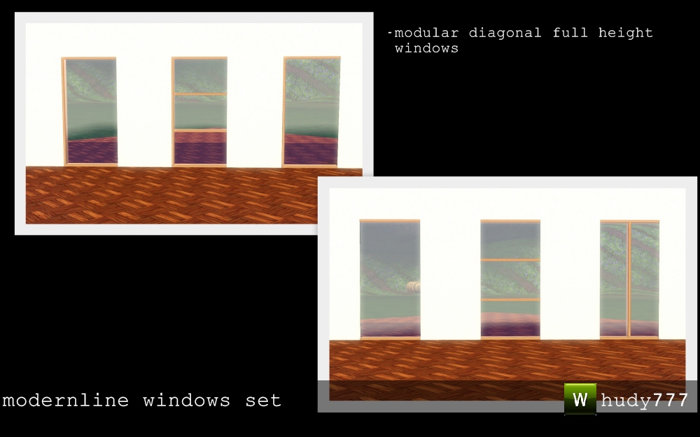 Mod The Sims - ModernLine Windows Set
