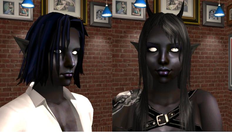 Mod The Sims - [ELF EARS] Black and Red Recolors of Louis and ...