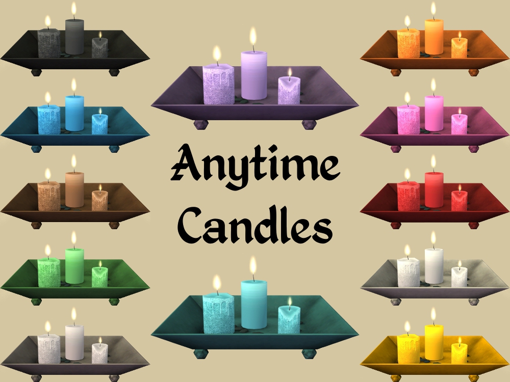 Mod The Sims - Anytime Candles Recoloured