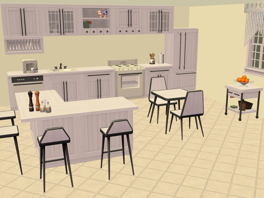 Mod The Sims - Veranka's Bayside Kitchen in AL Wood Colours
