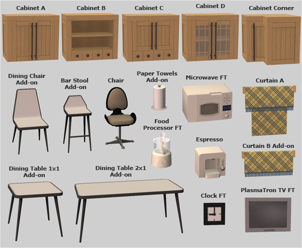 Mod The Sims - Veranka's Bayside Kitchen in AL Wood Colours