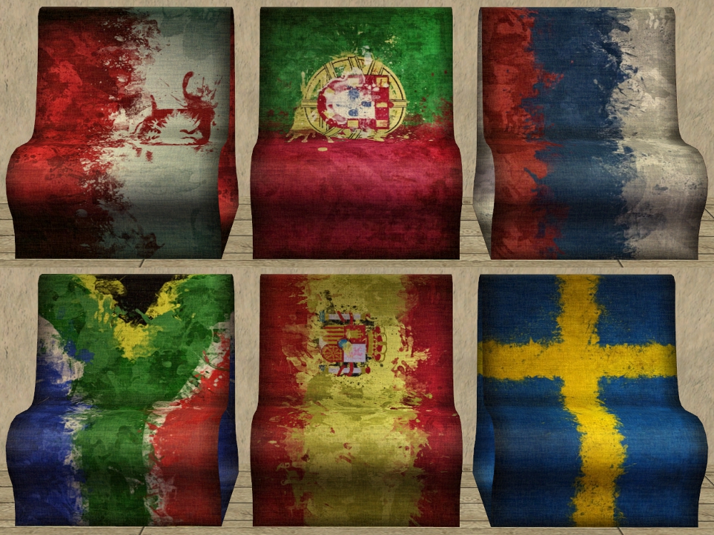 Mod The Sims - Sofa and Rug - Flag Recolours