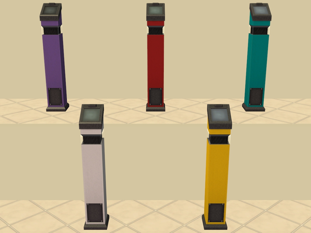 Mod The Sims - Electrono-Ticket Machine Recolours