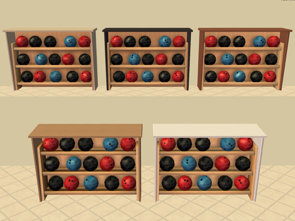 Mod The Sims - Rackmaster 850 Bowling Ball Rack Recolours