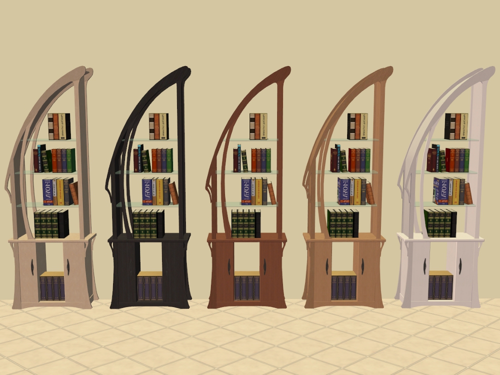 Mod The Sims - Base Game Bookcase Recolours - Part 2