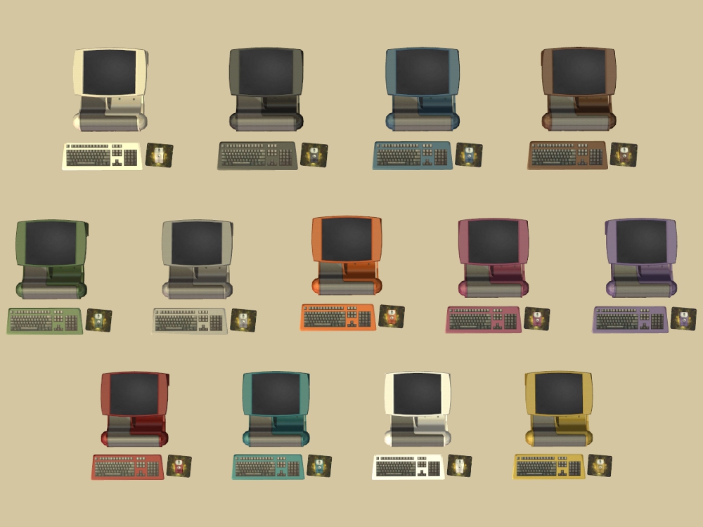 Mod The Sims - monique's Hacked Computer Recolours