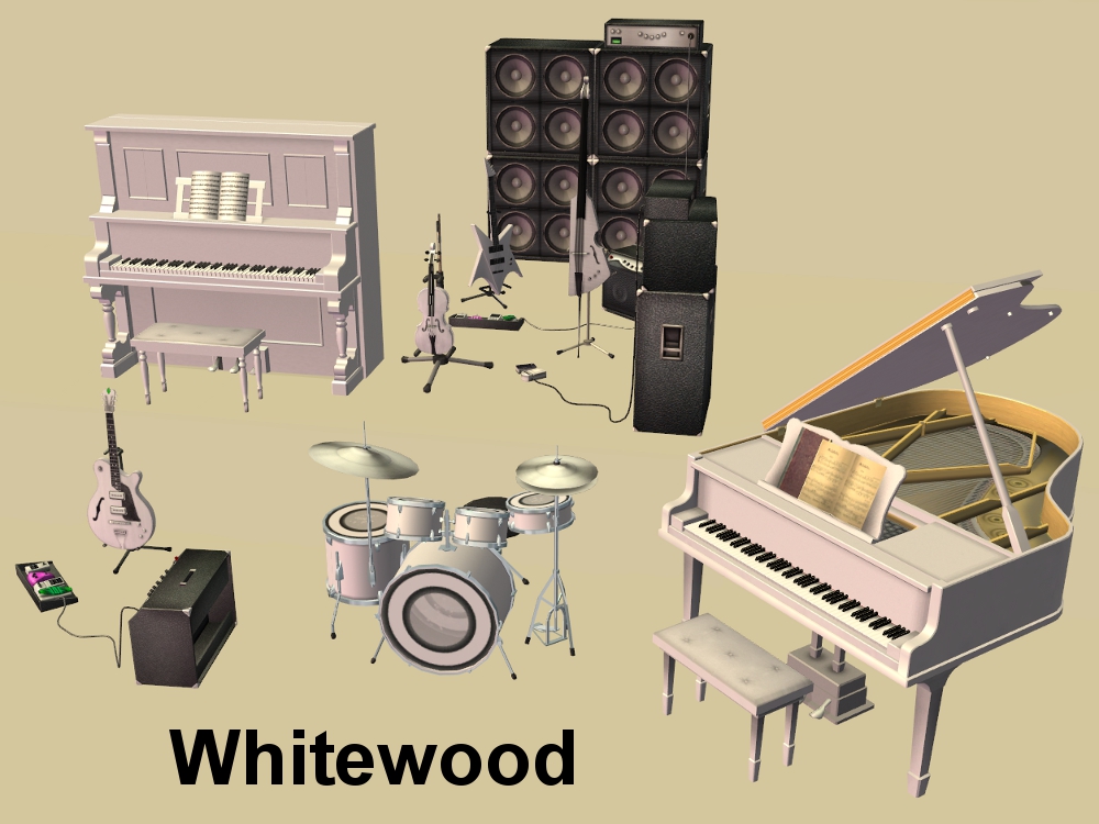 Mod The Sims - Musical Instrument Recolours