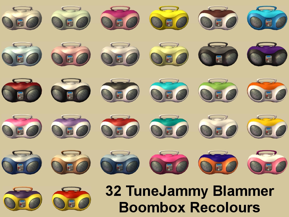Mod The Sims - TuneJammy Boombox Recolours