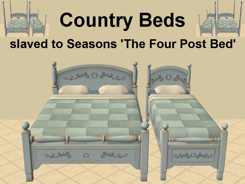 Mod The Sims - Country Beds and Fixed Maxis Bedding