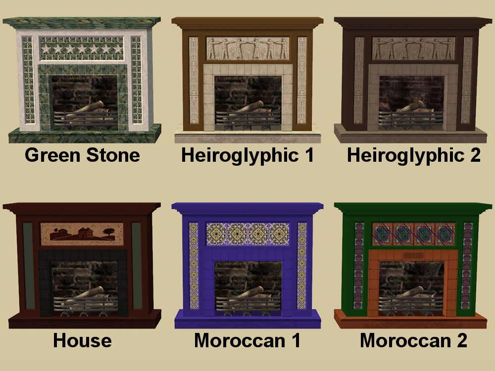 Mod The Sims - CTN's Colonial Fireplace Recolours